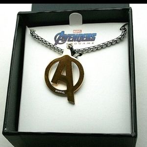 Marvel | Accessories | Marvel Comics Avengers Blue A Necklace Golden ...